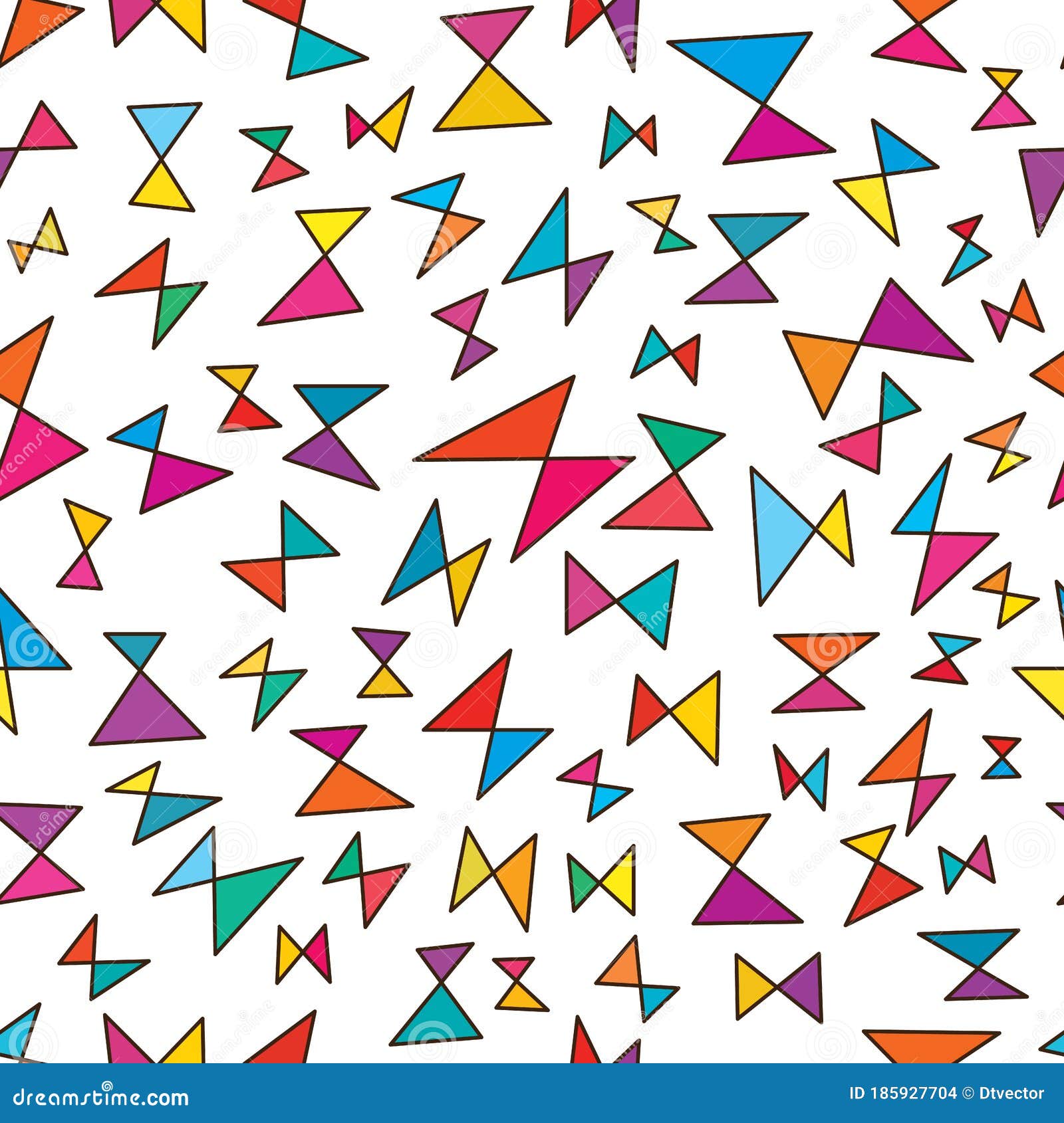 Double Triangle Freedom Seamless Pattern Stock Vector - Illustration of ...