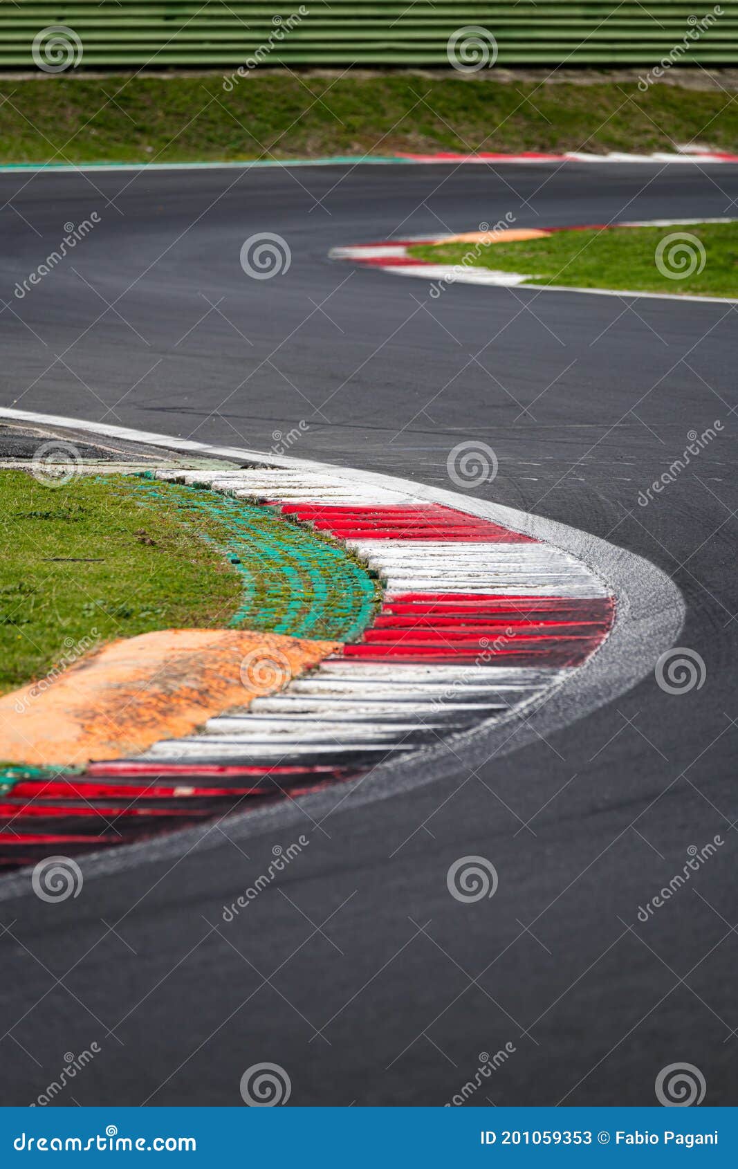 Double Turn Chicane Asphalt Track Motor Sport Circuit Surface Level ...
