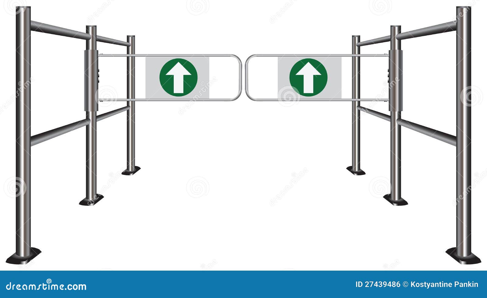 Shop Turnstile Entrance Tourniquet With Arrow Sign. 3d Rendering ...