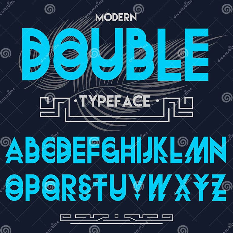 Double Typeface, Font Made by Doublescript Modern Letters Sansserif ...