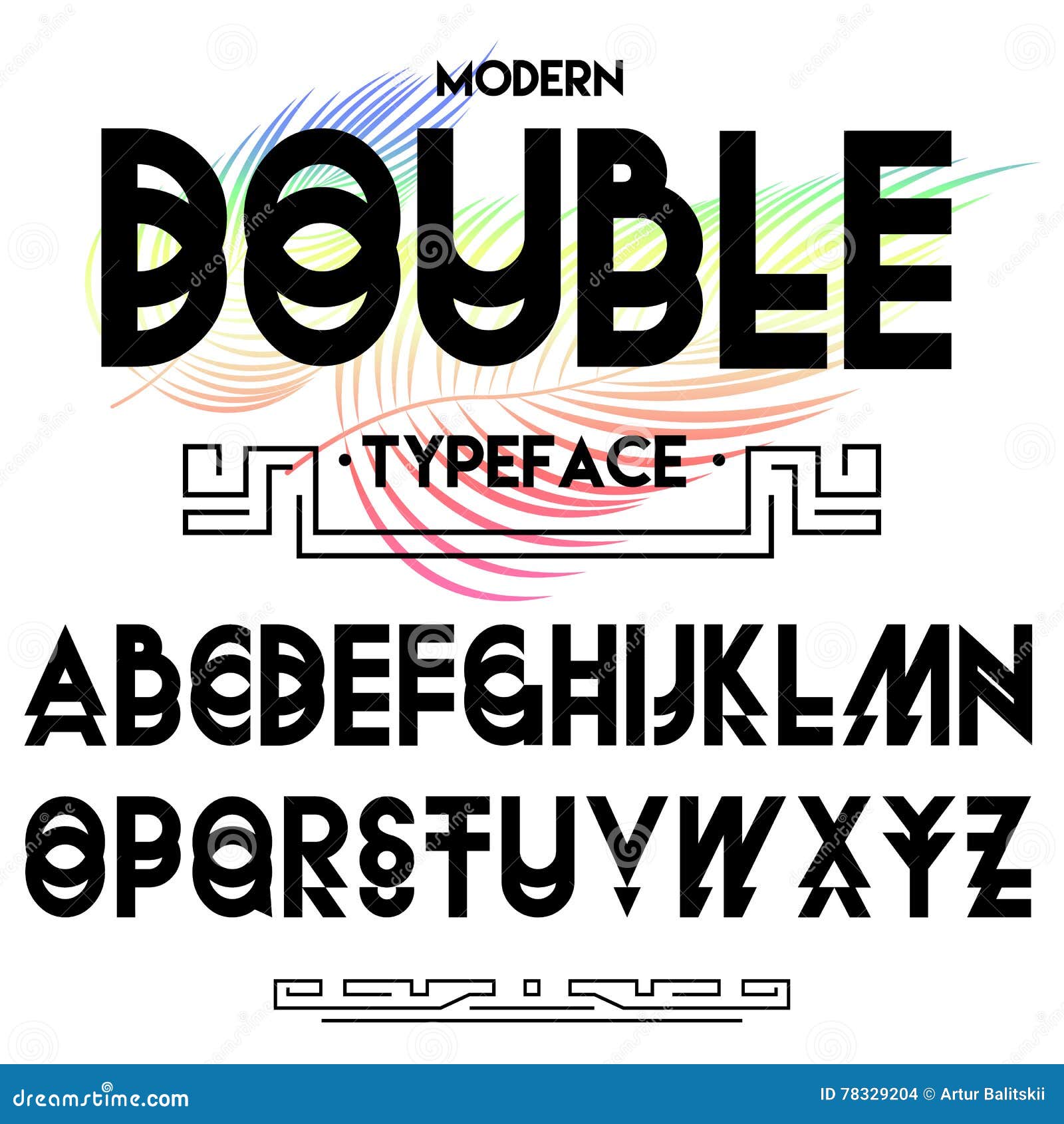 Double Typeface, Font Made by Doublescript Modern Letters Sansserif ...