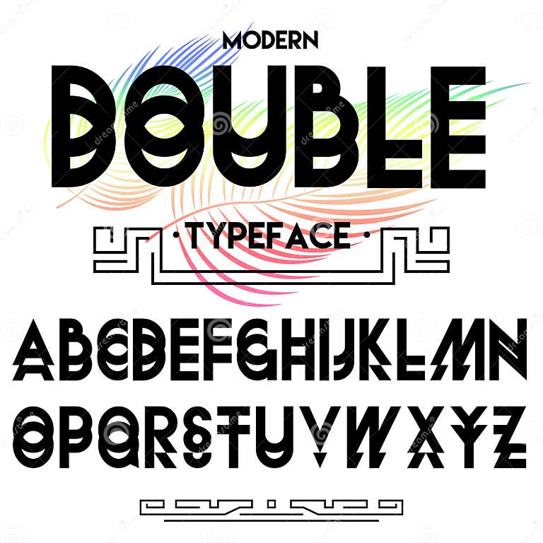 Double Typeface, Font Made by Doublescript Modern Letters Sansserif ...