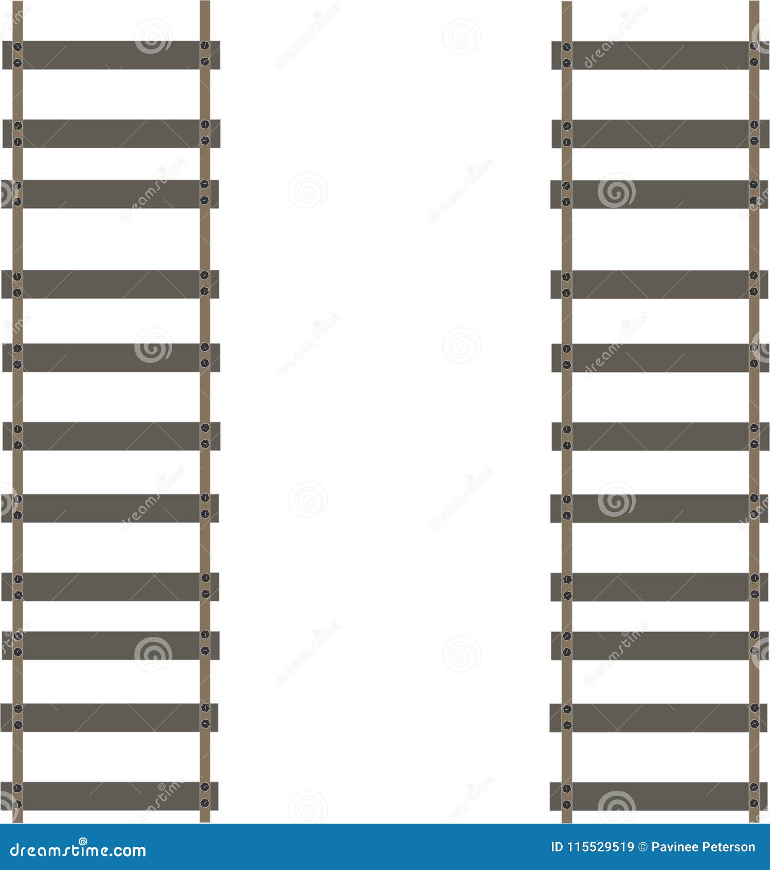 Double Vertical Train Tracks Illustration Stock Illustration ...