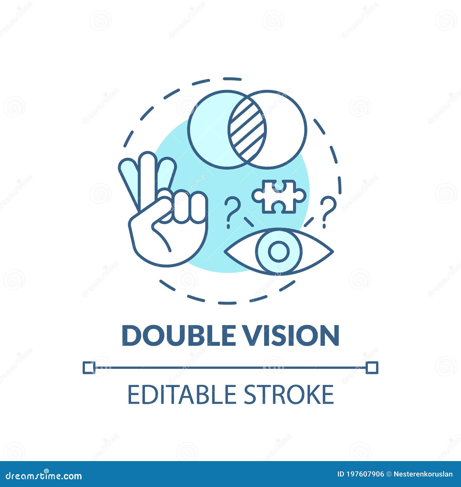 Double Vision Turquoise Concept Icon Stock Vector - Illustration of ... Double Vision Turquoise Concept Icon Stock Vector - Illustration of ...