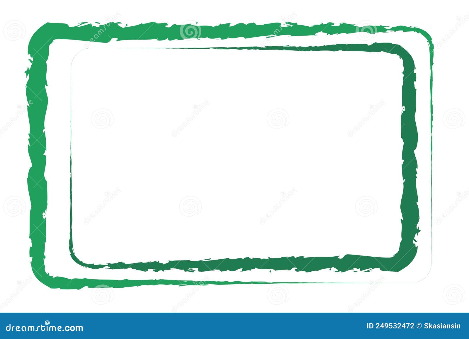 Double Wall Rectangle Frame in Two Green Color Shades Stock Vector ...
