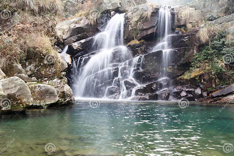 Double waterfall stock image. Image of environment, deep - 17407253