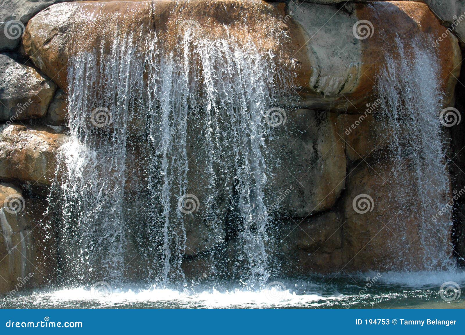Double waterfall stock image. Image of waterfall, water - 194753