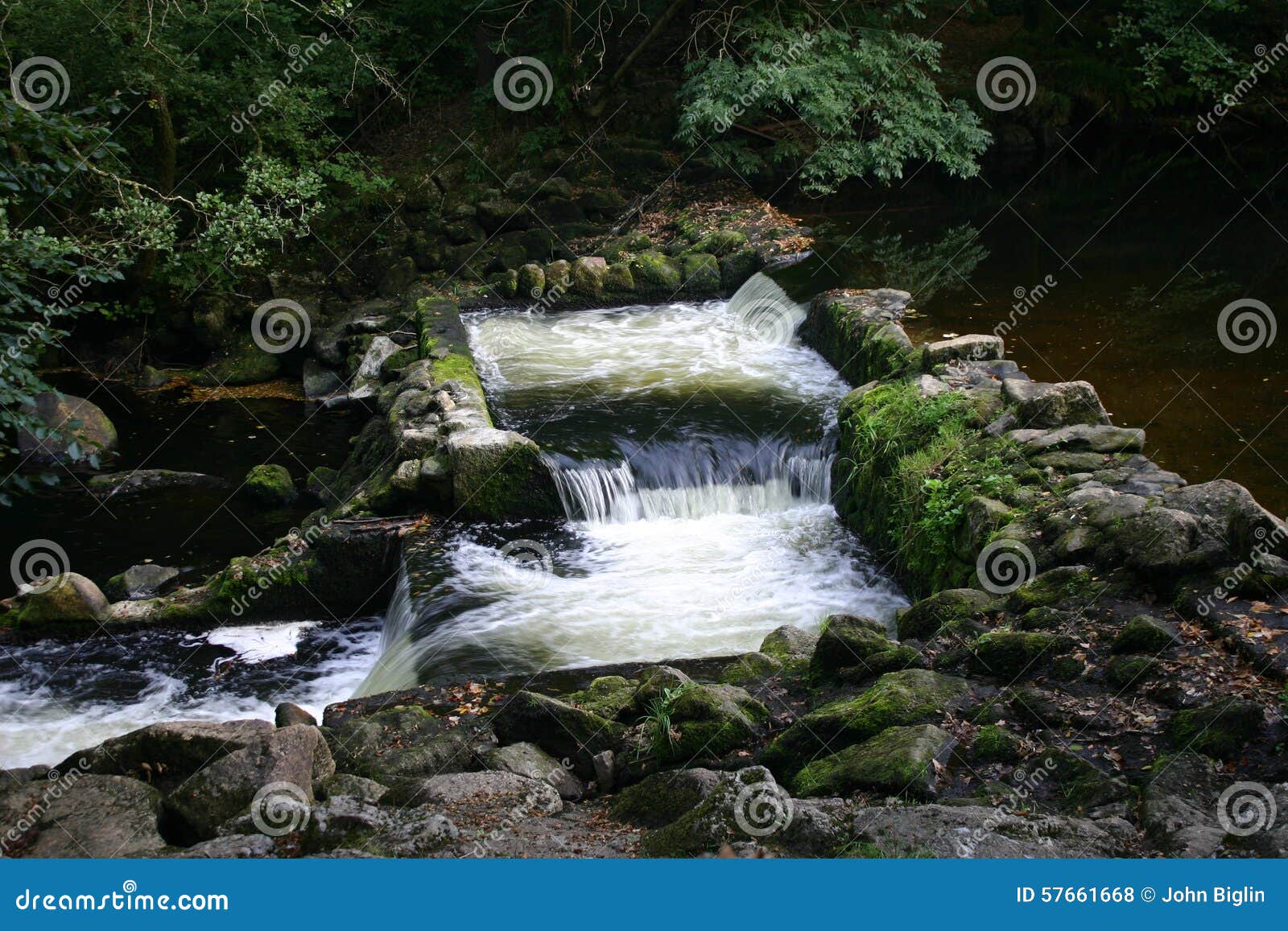 Weirs on river stock photo. Image of double, river, pools - 57661668