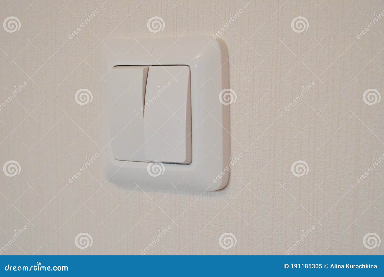 Double White Light Switch on a Light Background Stock Image - Image of ...
