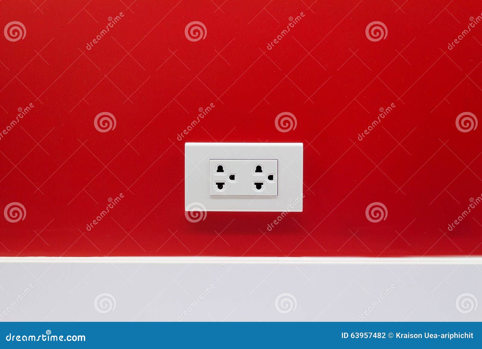 Double White Socket stock photo. Image of background - 63957482