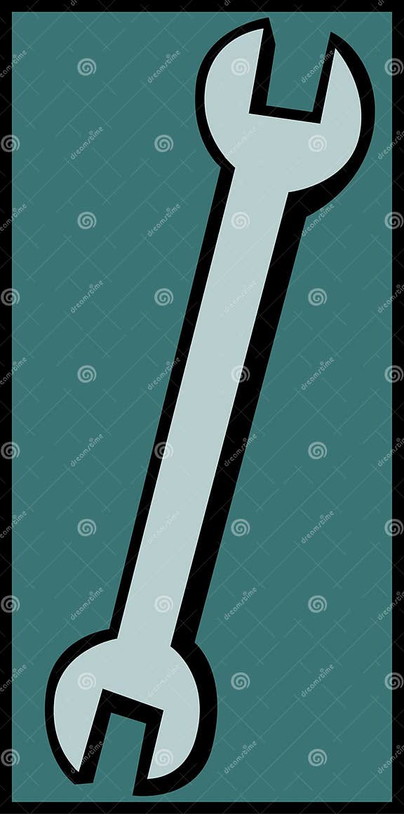 Double Wrench Vector Illustration Stock Vector - Illustration of iron ...