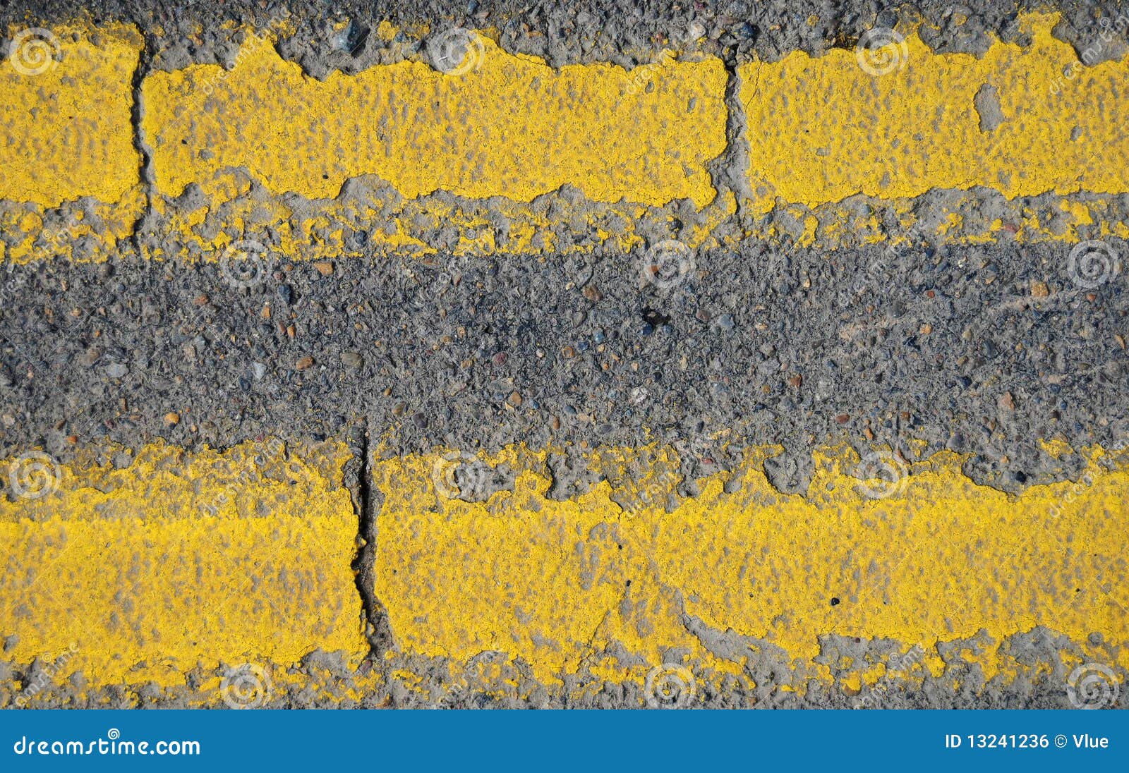 Yellow Line In Poor Condition On Asphalt Road Texture Background ...