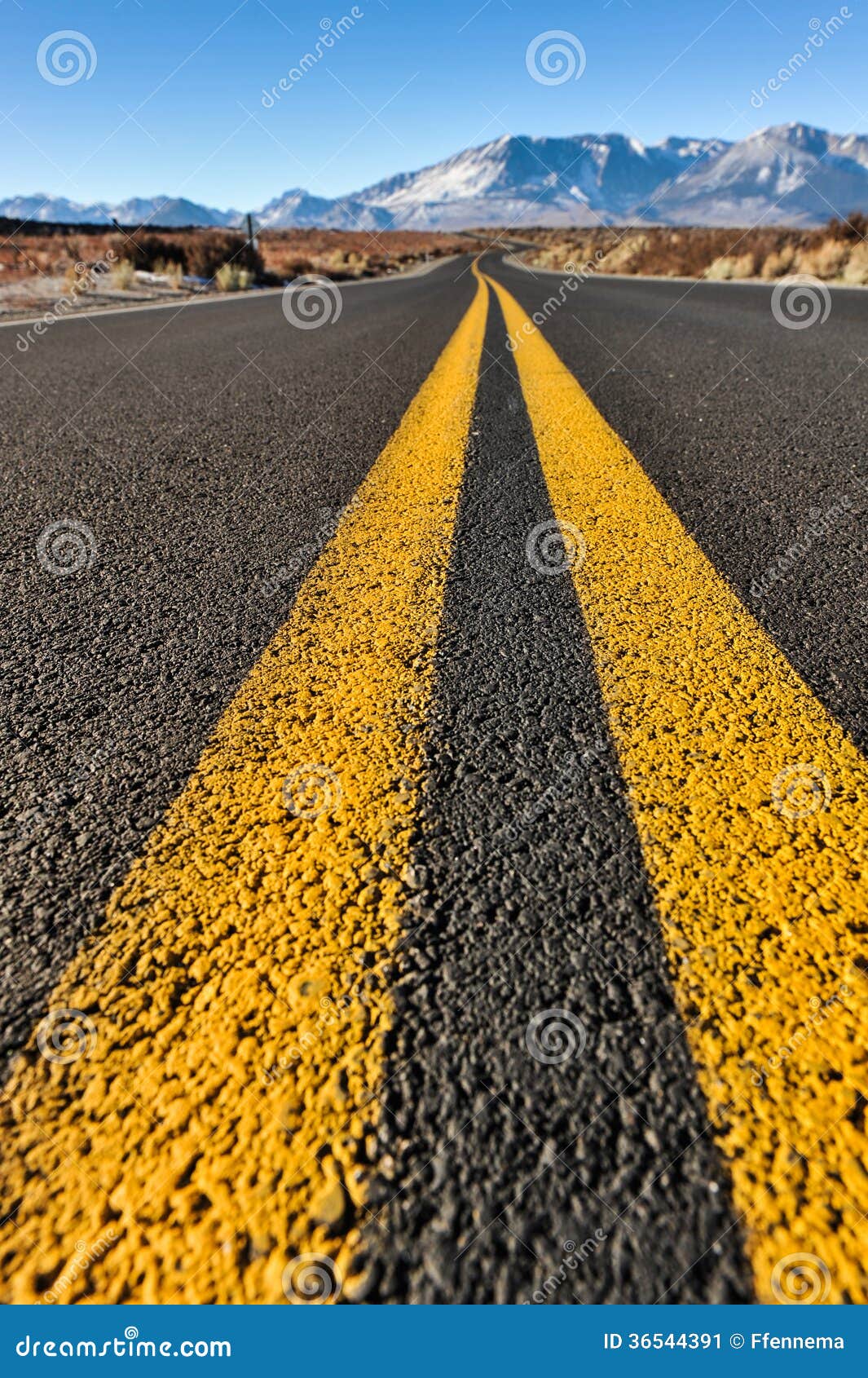 Double Yellow Lines in Middle of Road Stock Image - Image of double ...