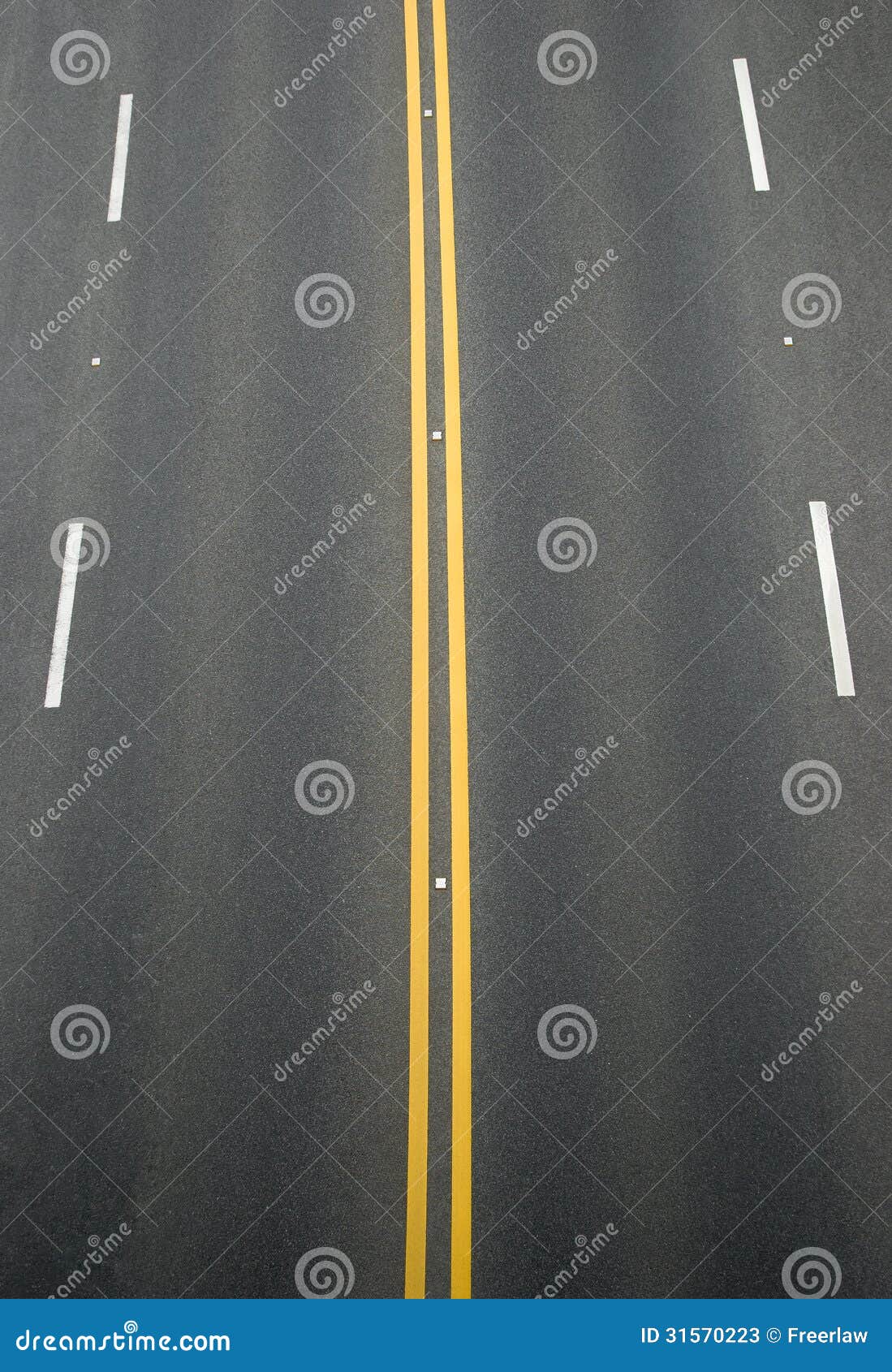 Double Yellow Lines and White Lines Divider Stock Image - Image of ...