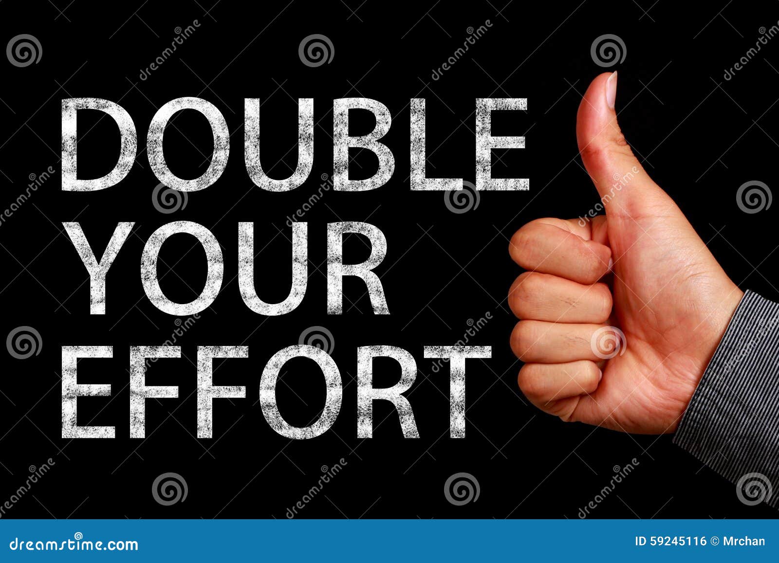 Double Your Effort stock photo. Image of editorial, arrangement - 59245116