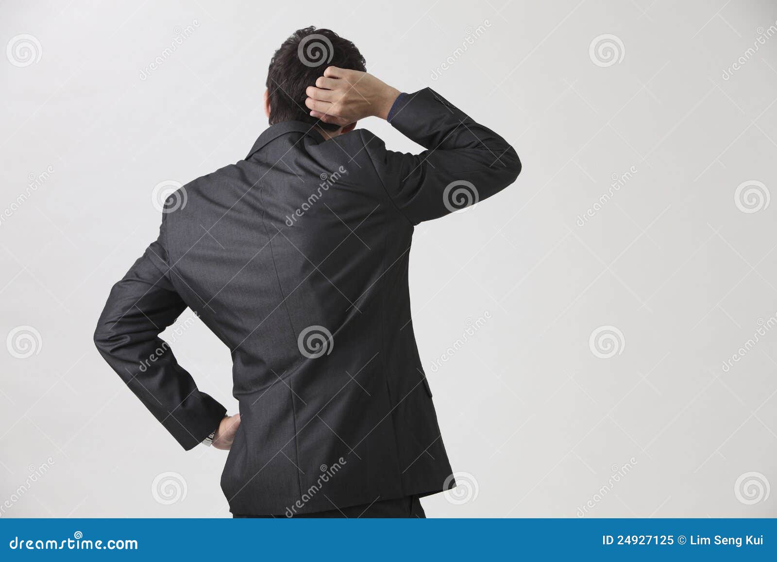 Businessman Raising Head Back View Stock Photos - Free & Royalty-Free ...