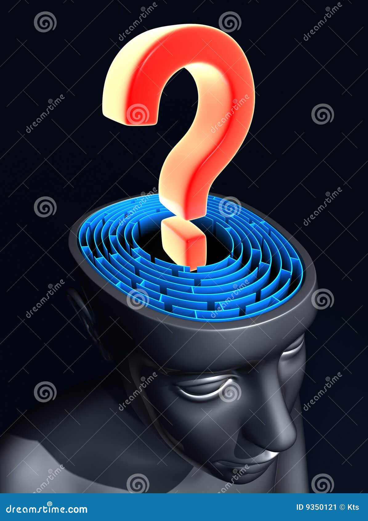 Doubt stock illustration. Illustration of confusing, panic - 9350121