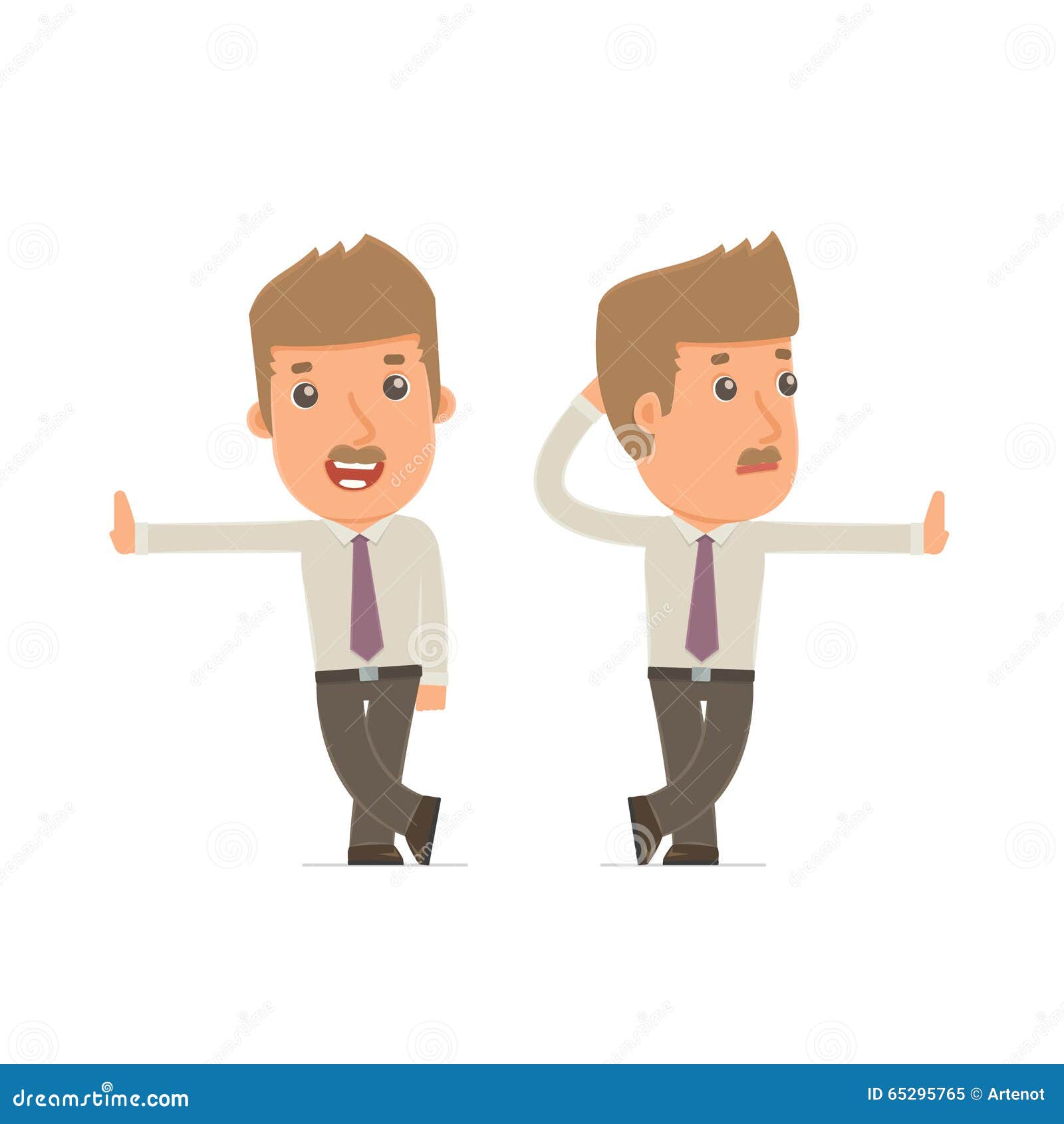 Doubt and Funny Character Broker Leaned Against the Wall Stock ...