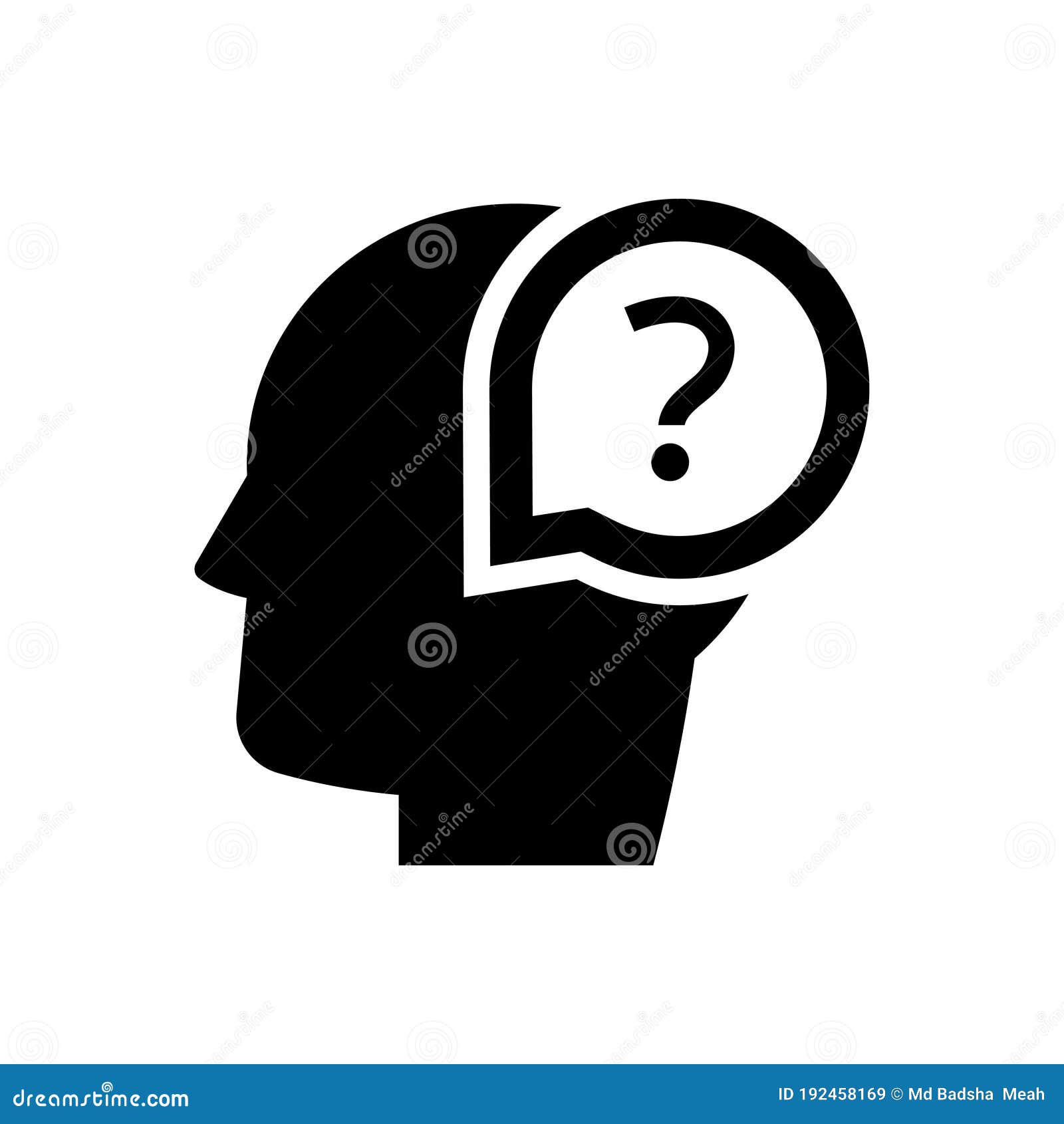 Doubt Icon Vector Question Mark With Female User Person Profile Avatar ...