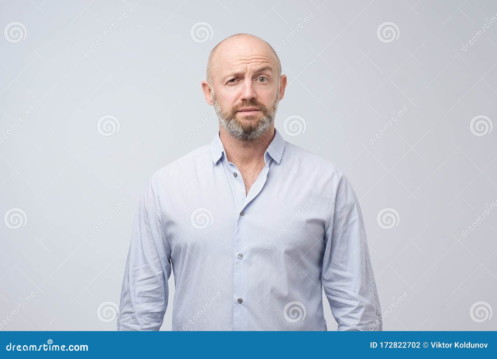 Doubt Mistrust Distrust Concept Mature Man Looking With Disbelief