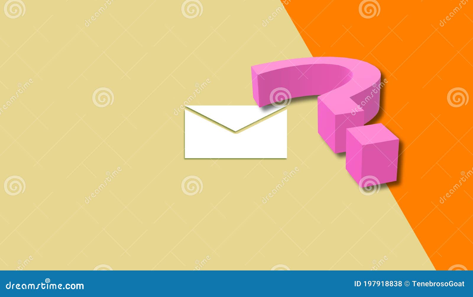 Digital Graphic of Question Mark and Envelope. Stock Illustration ...