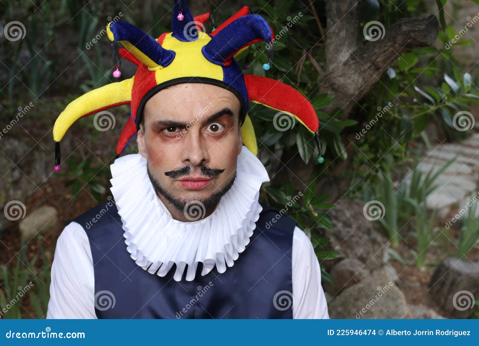 Doubtful Buffoon Raising an Eyebrow Stock Photo - Image of fool, casino ...