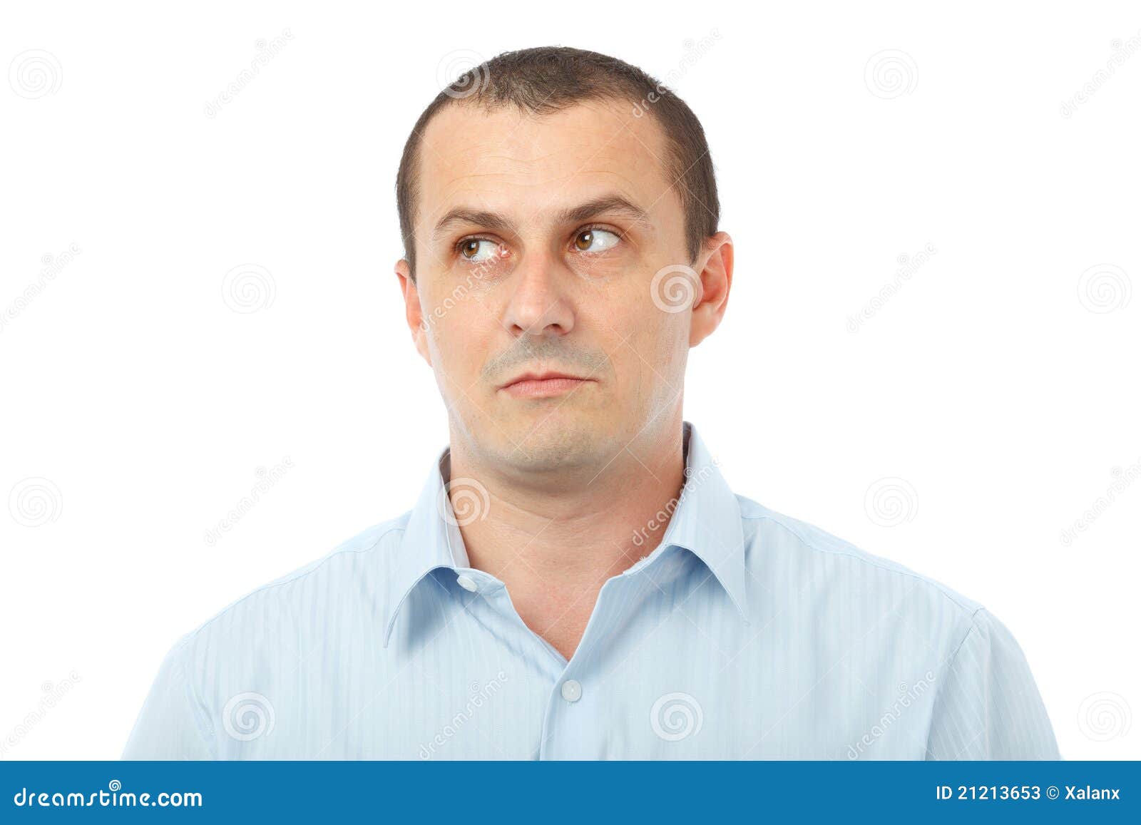 Doubtful businessman stock image. Image of eyes, male - 21213653