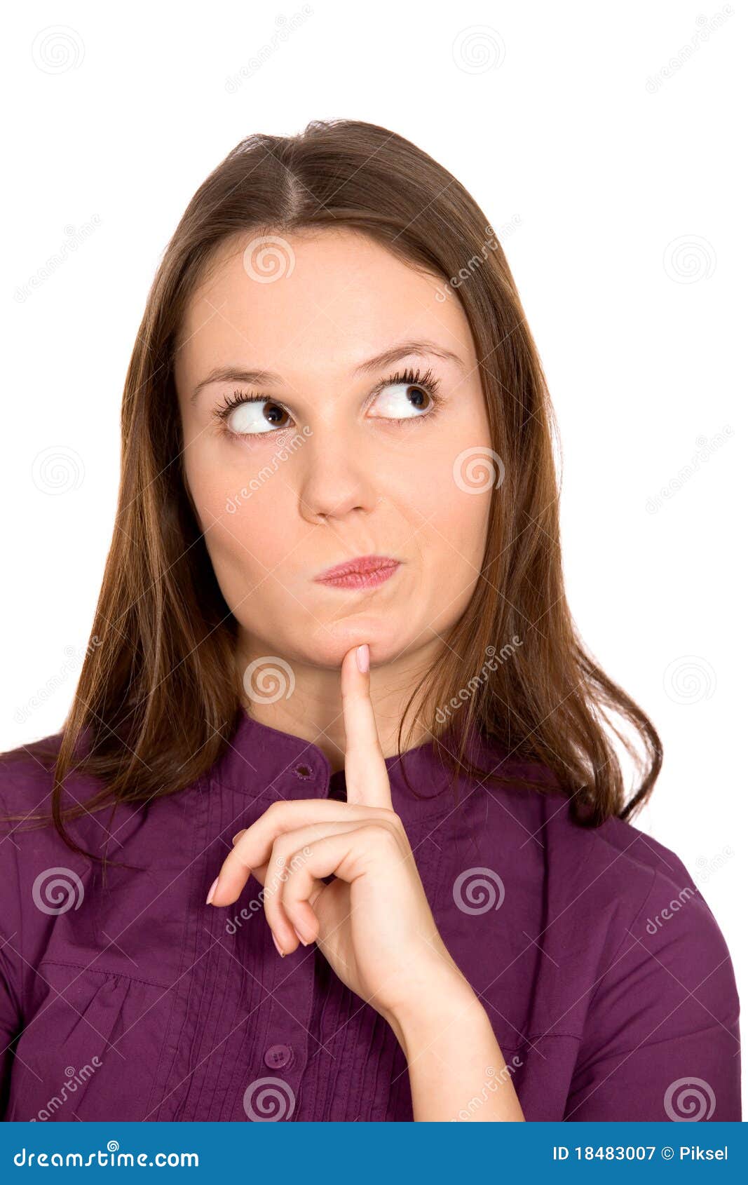 Doubtful girl stock image. Image of doubtful, concerned - 18483007
