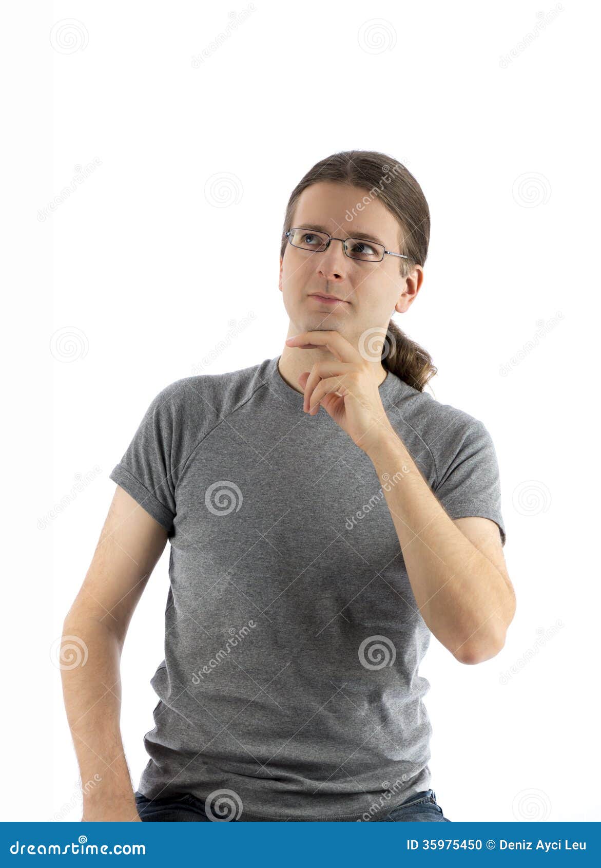 Doubtful man stock photo. Image of thinking, person, people - 35975450