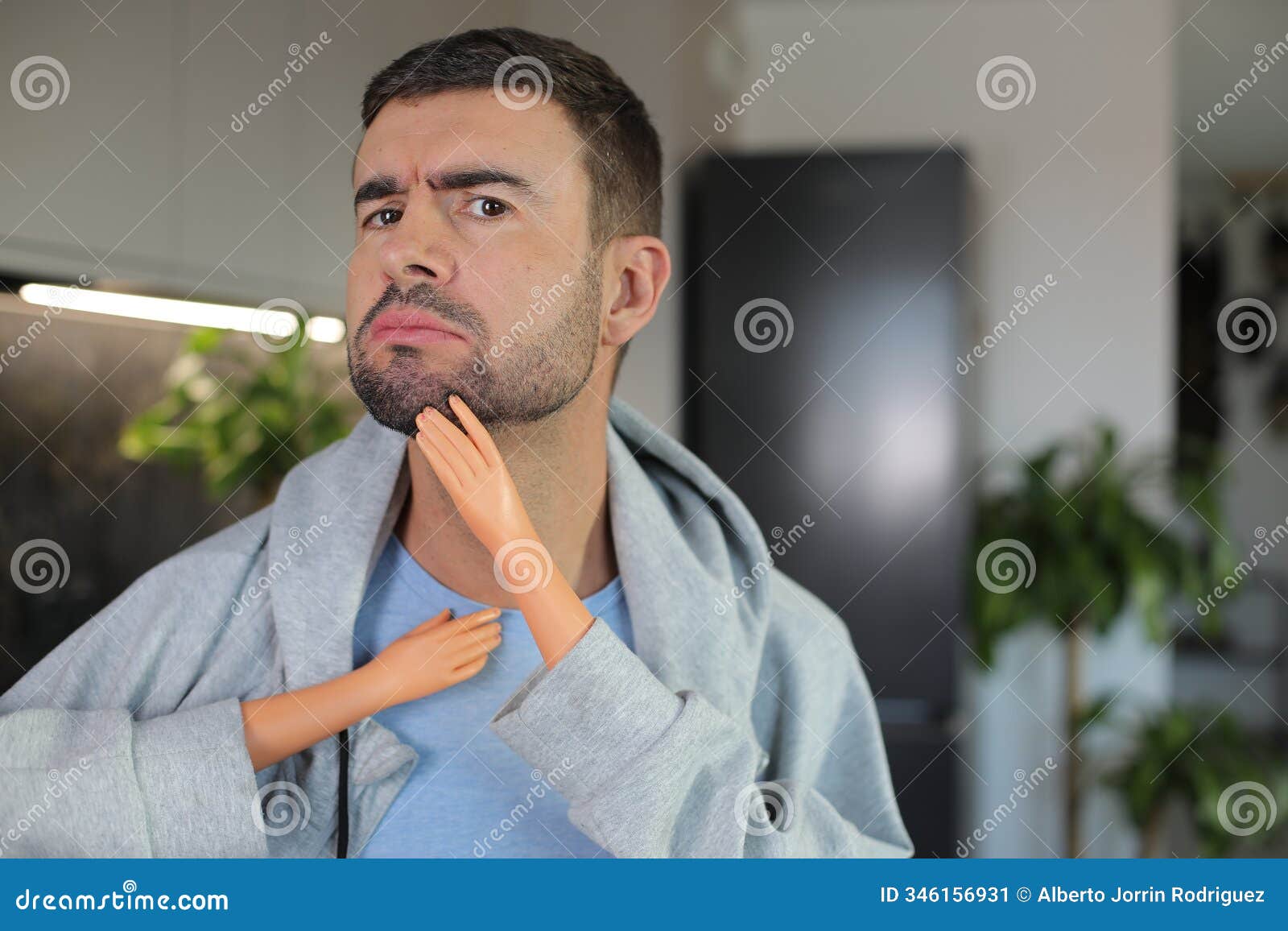 Doubtful Man Thinking really Hard Stock Image - Image of smile ...