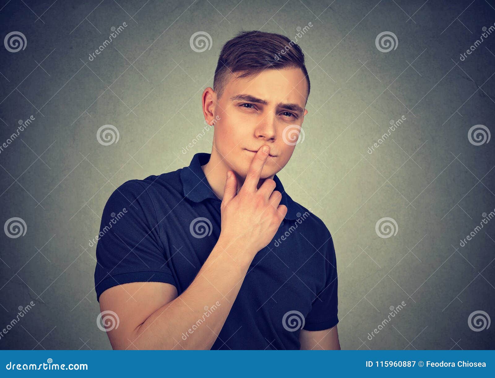 Doubtful Man Thoughtful about Something Stock Image - Image of business ...