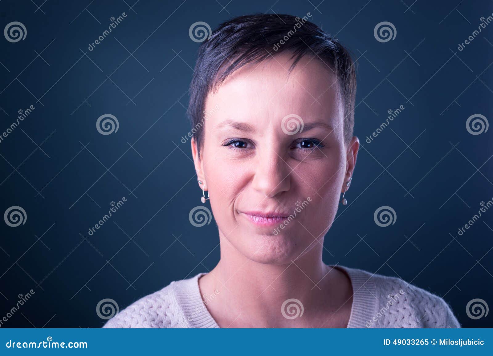 Doubtful stock image. Image of female, person, doubt - 49033265