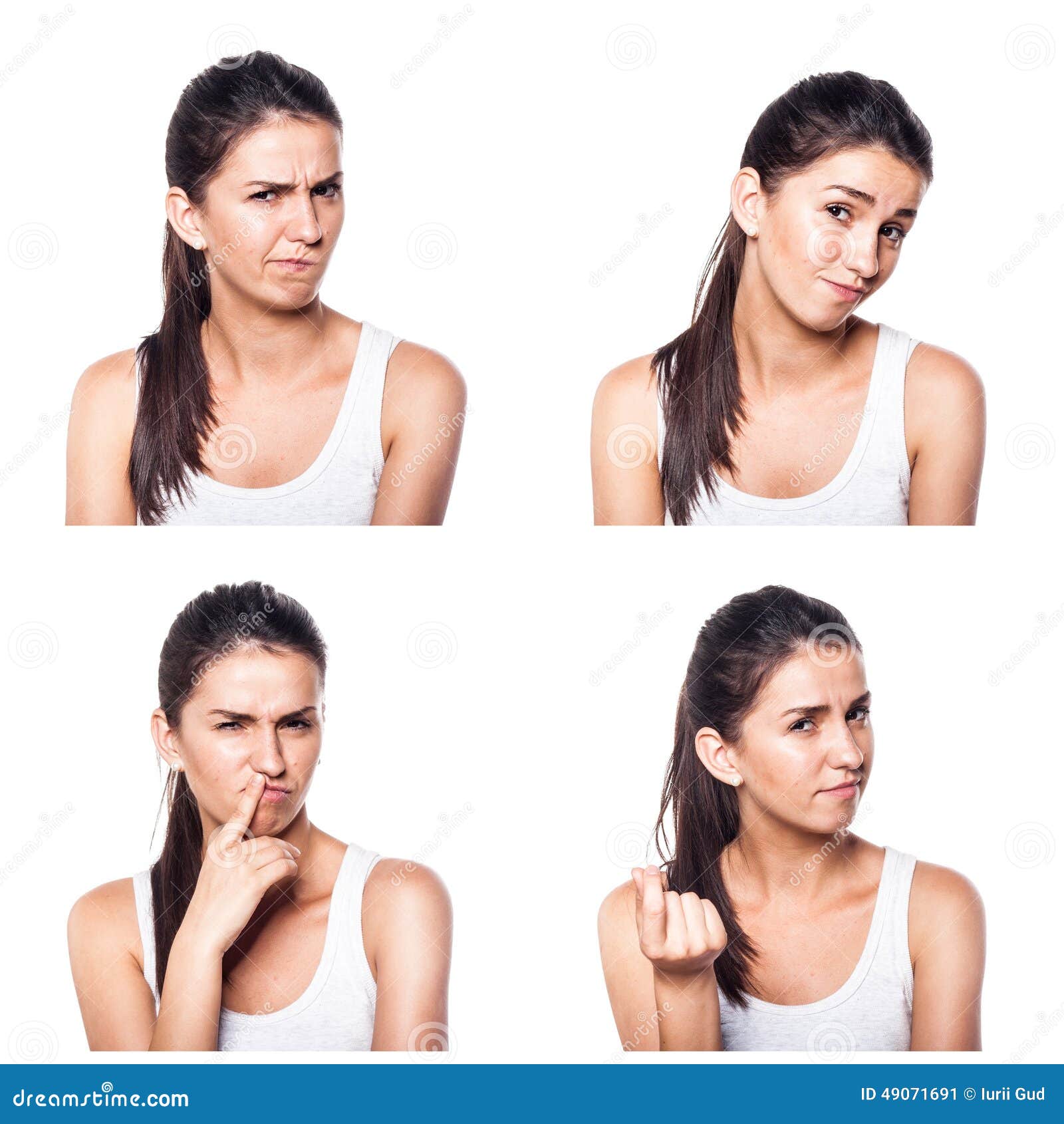 Doubtful,querstionable, Incredulous Girl Composite Stock Image - Image ...