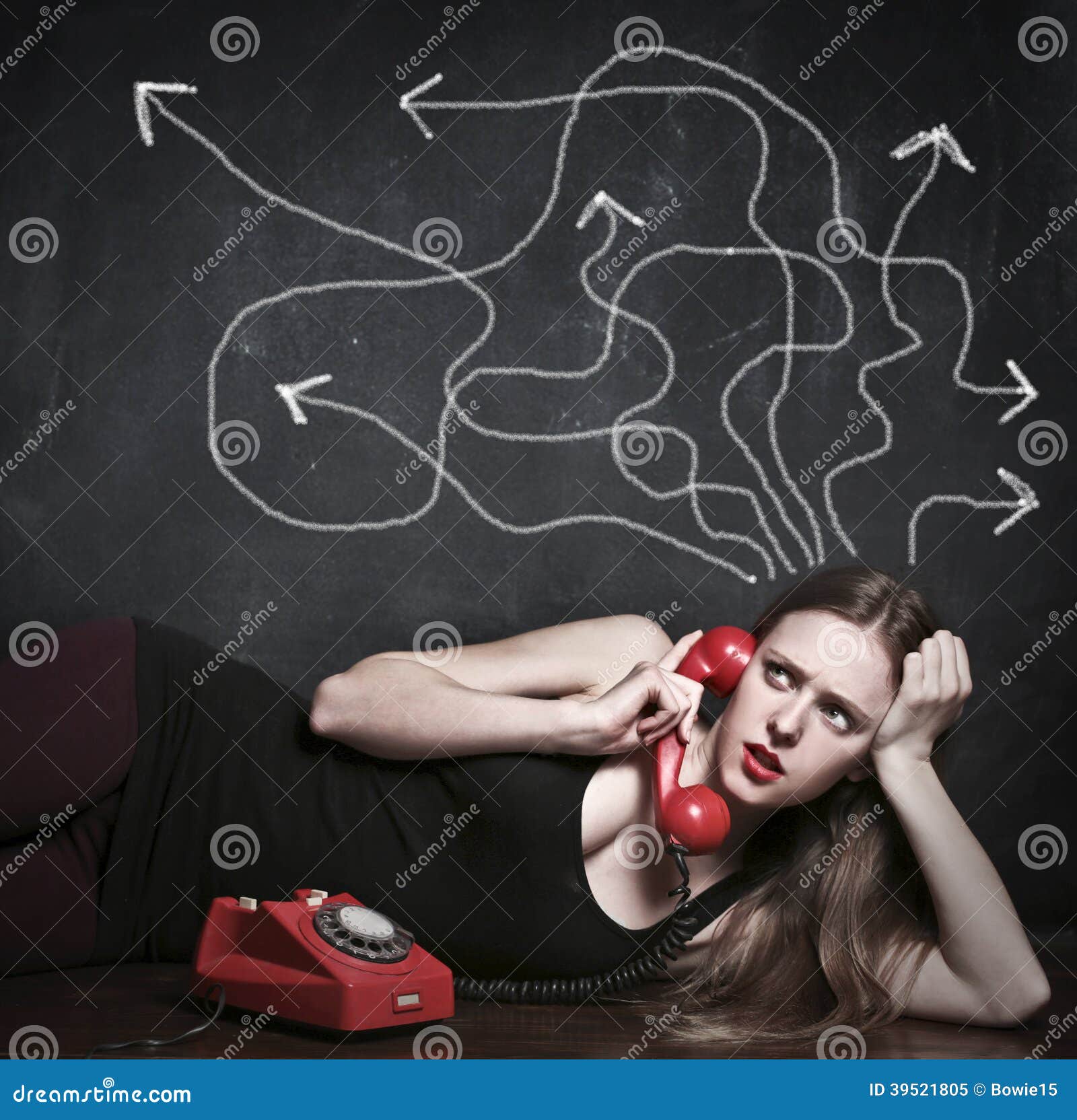 Doubtful Woman Using a Phone Stock Image - Image of scream, lying: 39521805