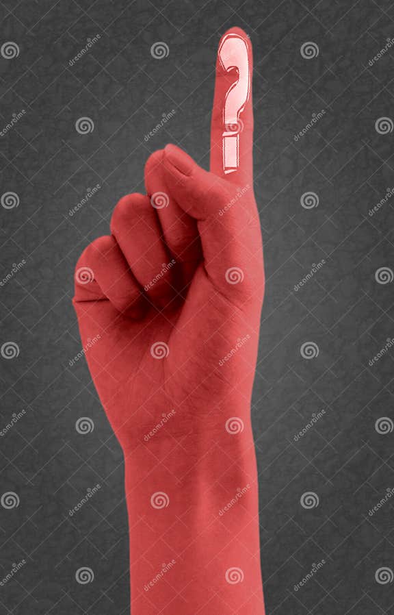 Doubtfully stock photo. Image of flag, solve, hand, mark - 55991422