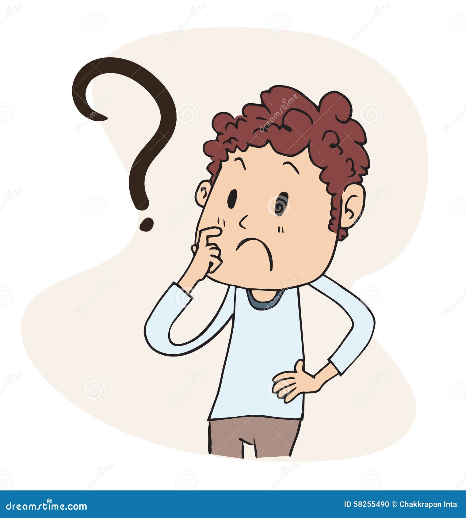 Doubting Man Stock Vector - Image: 58255490