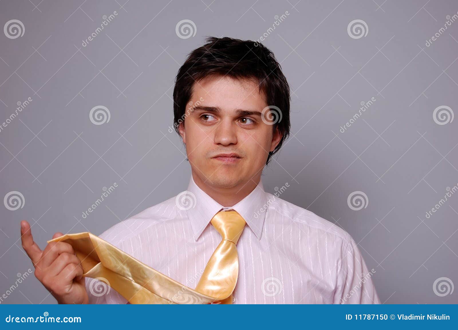 Doubting men with tie. stock photo. Image of favorite - 11787150