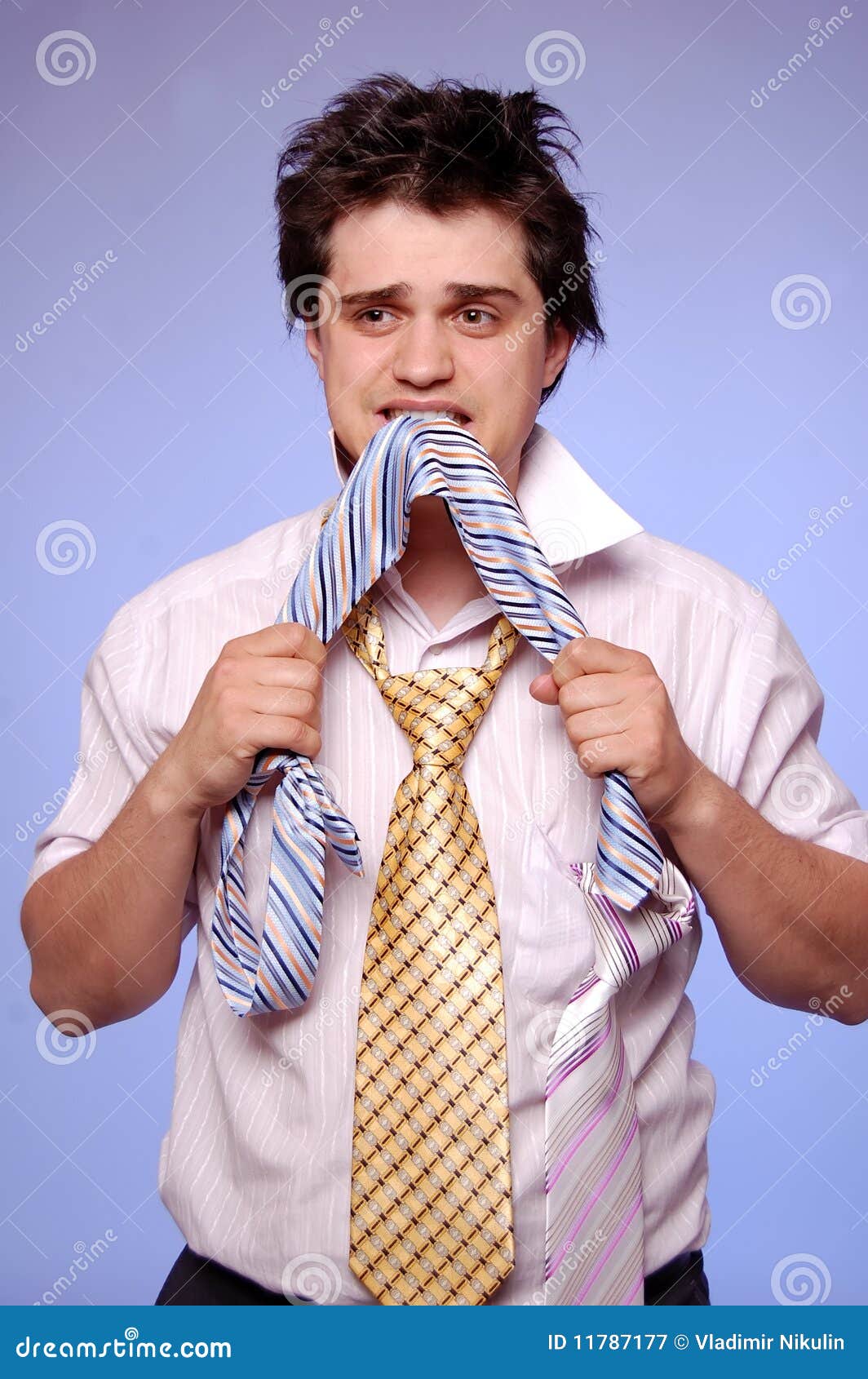 Doubting men with tie. stock image. Image of beautifully - 11787177