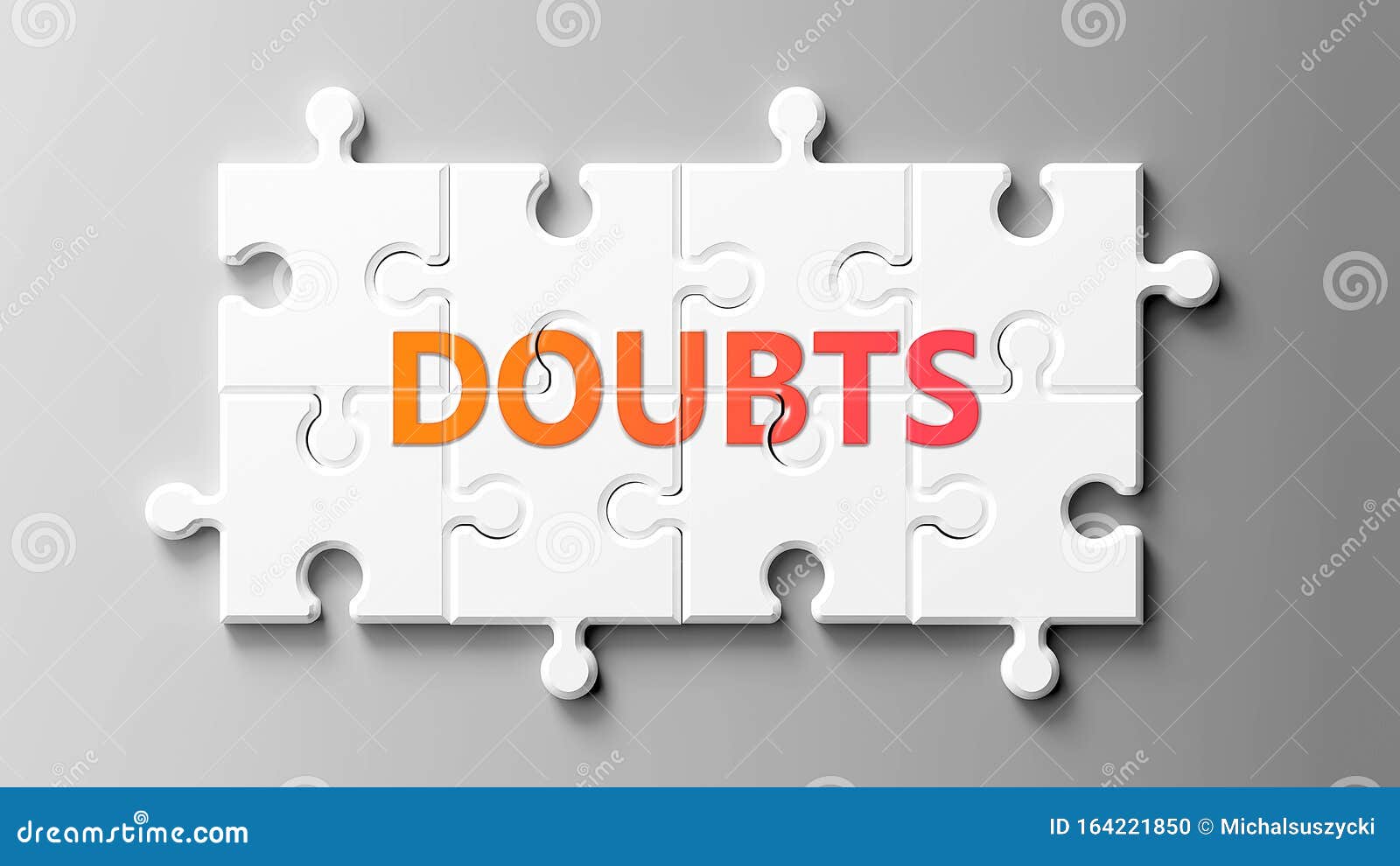 Doubts Complex Like a Puzzle - Pictured As Word Doubts on a Puzzle ...