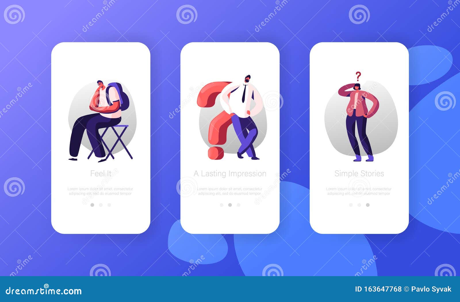 Confusion People With Question Marks Flat Icons Pictogram Vector ...