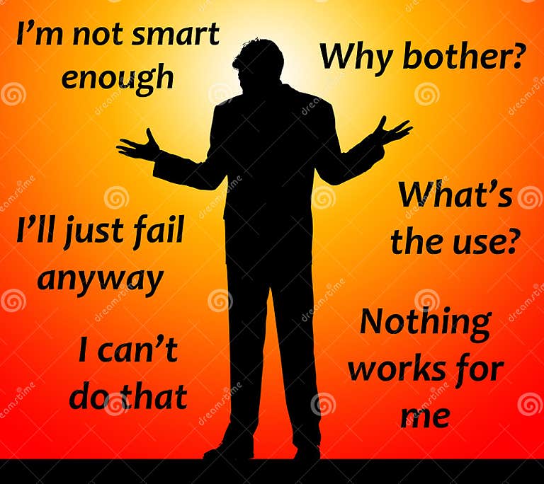 Doubts stock illustration. Illustration of error, pessimistic - 61262976