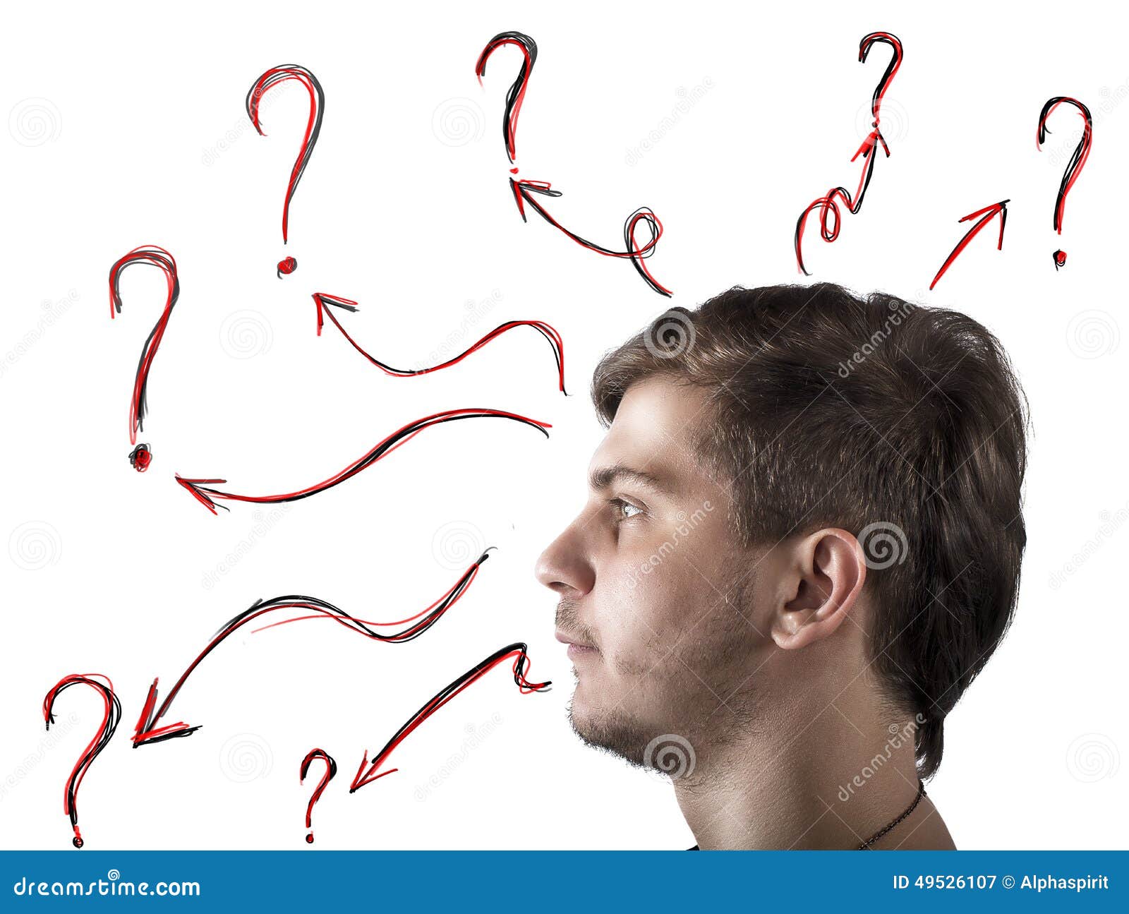 Doubts and questions stock image. Image of difficult - 49526107