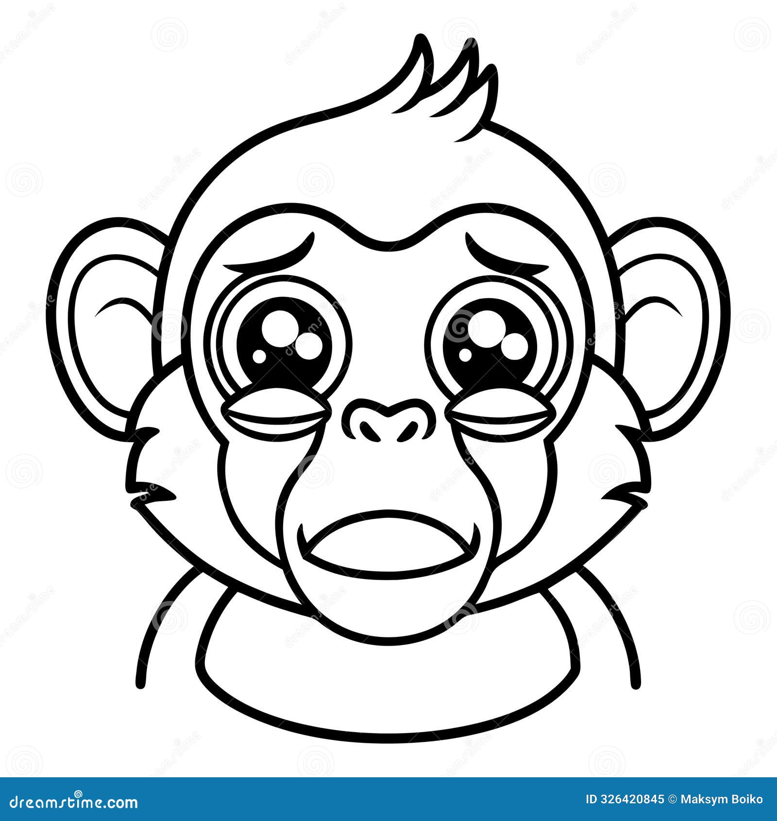 Douc Monkey Cries Icon Vector | CartoonDealer.com #326420845
