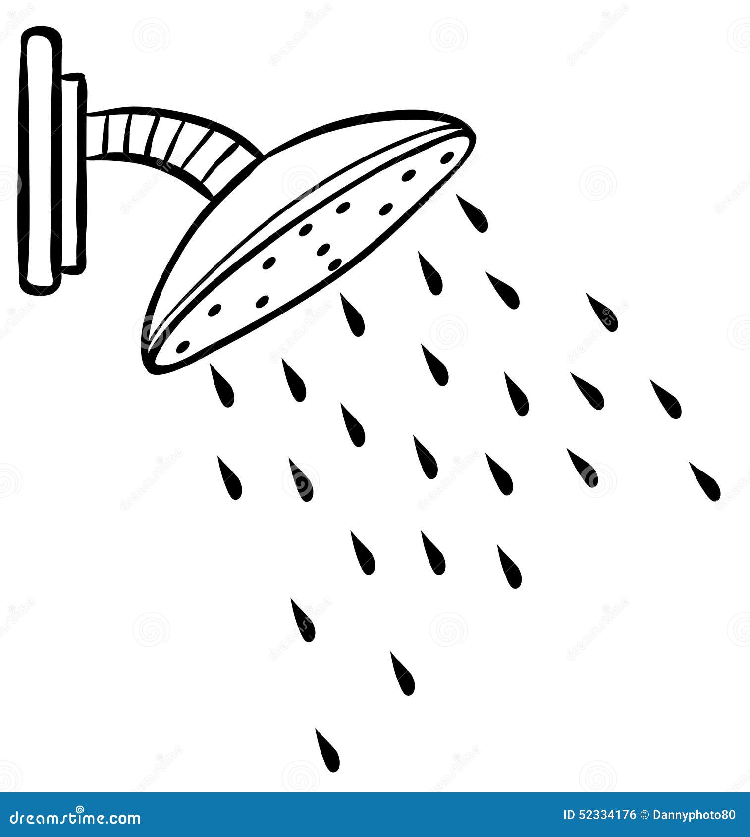 Douche illustration de vecteur. Illustration du plaine - 52334176