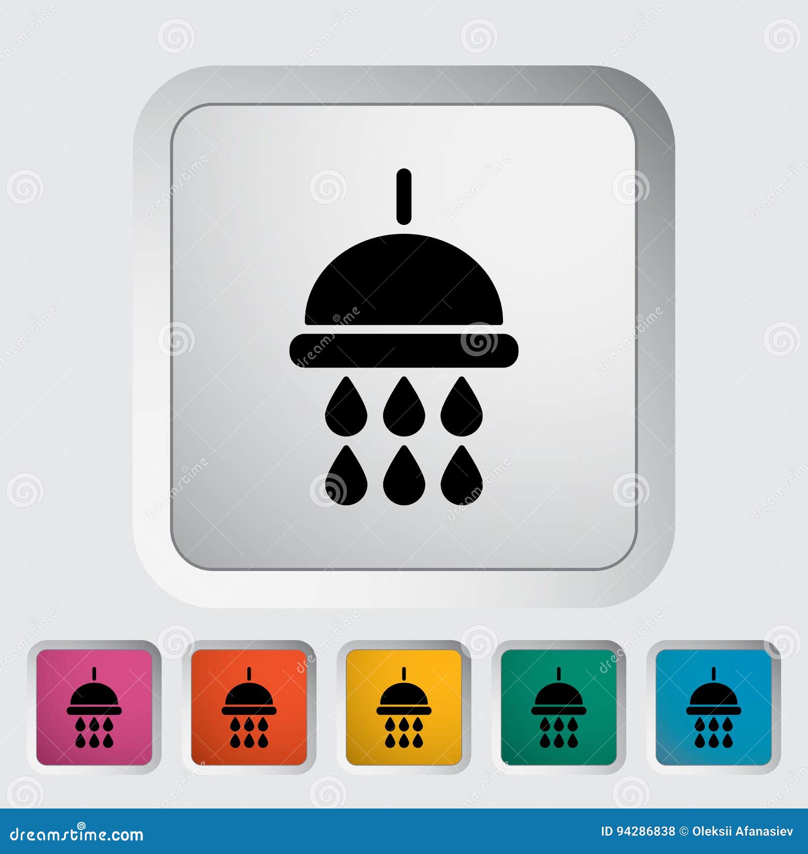 Douche vector illustratie. Illustration of zwemmen, druppeltje - 94286838