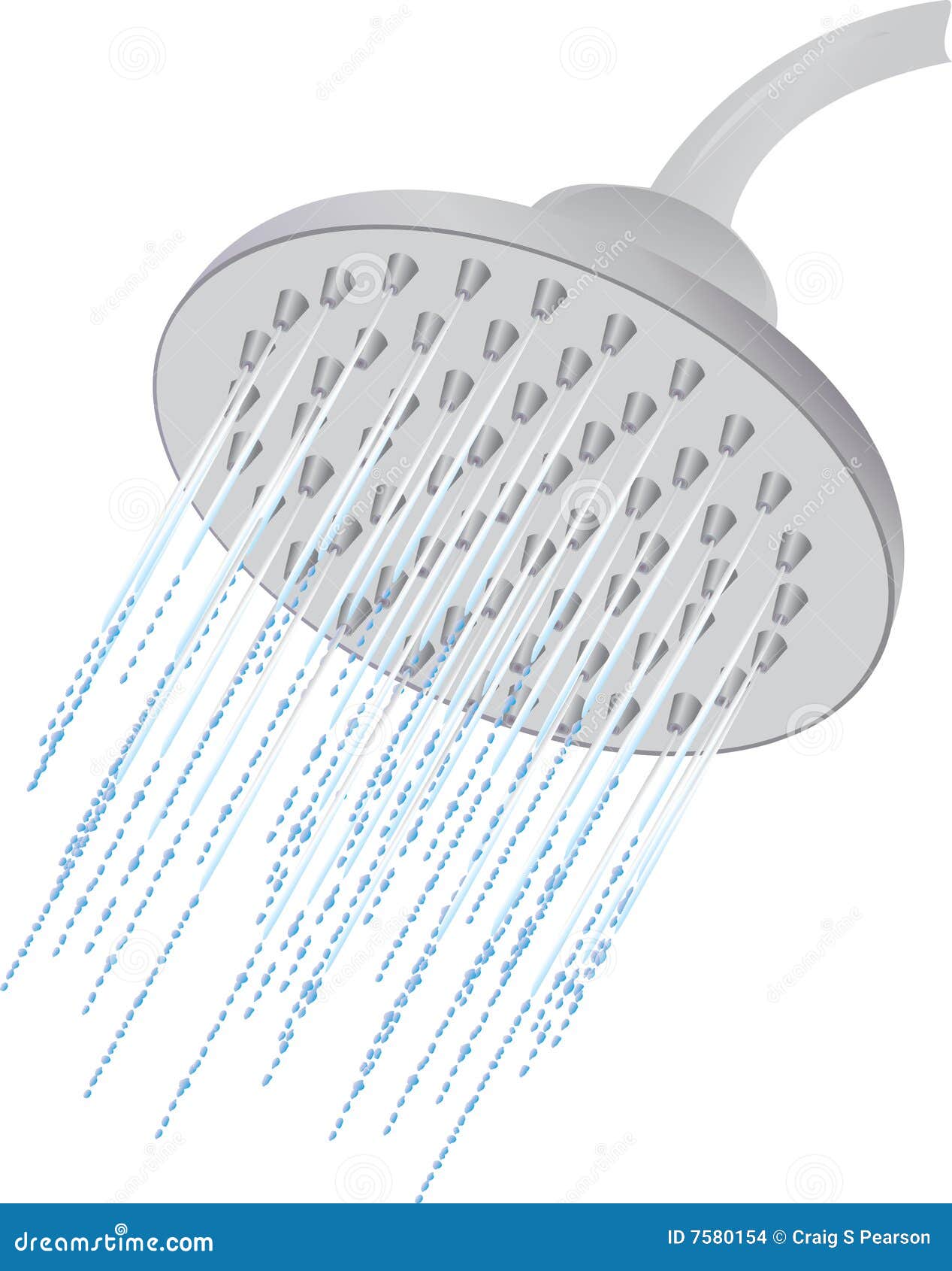 Douche principale illustration de vecteur. Illustration du douche - 7580154