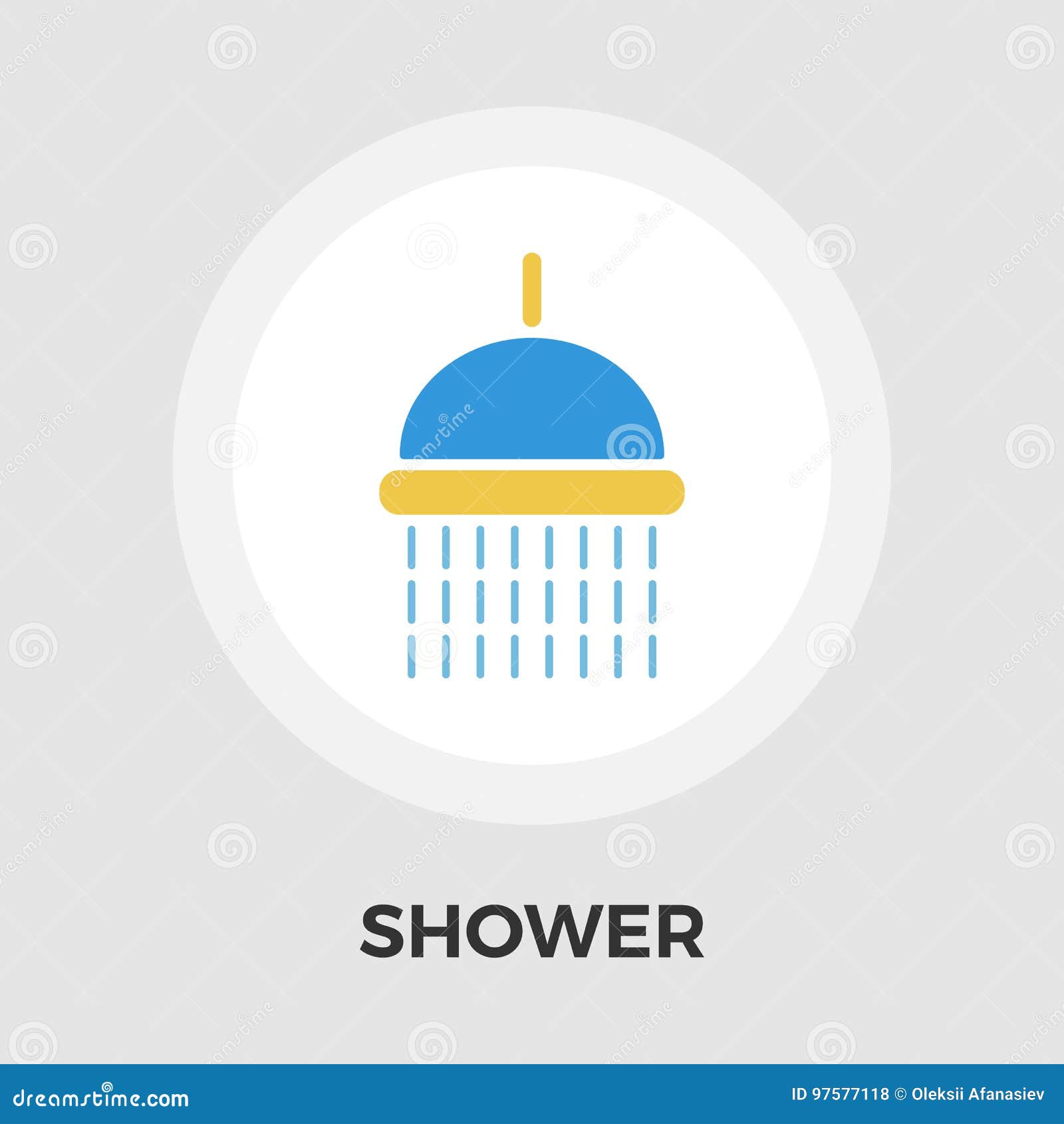 Douche Vector Vlak Pictogram Vector Illustratie - Illustration of ...