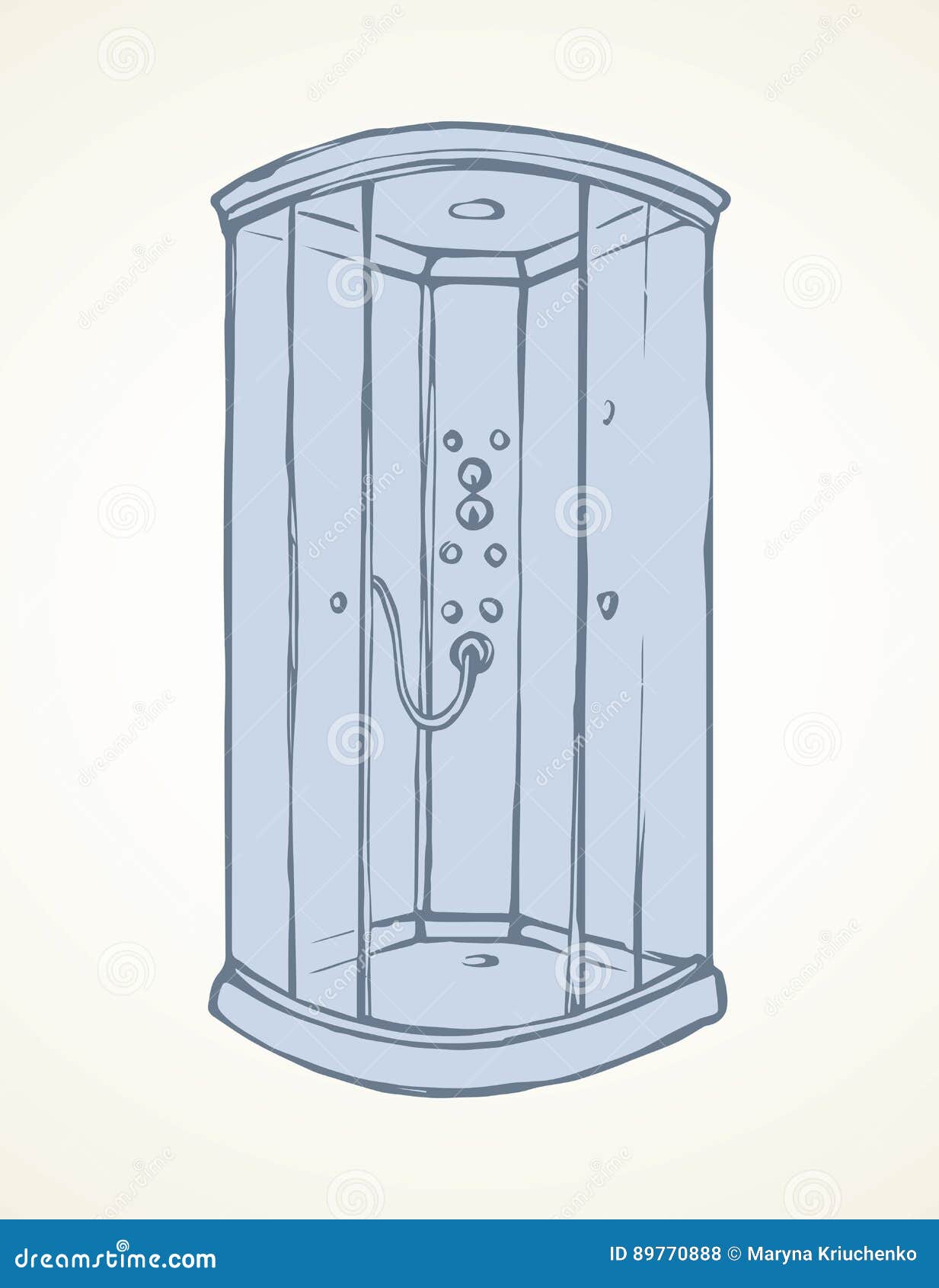 Douchecabine Vector Tekening Vector Illustratie - Illustration of ...