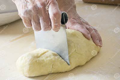 Dough stock image. Image of chef, hands, blade, bakery - 10852413