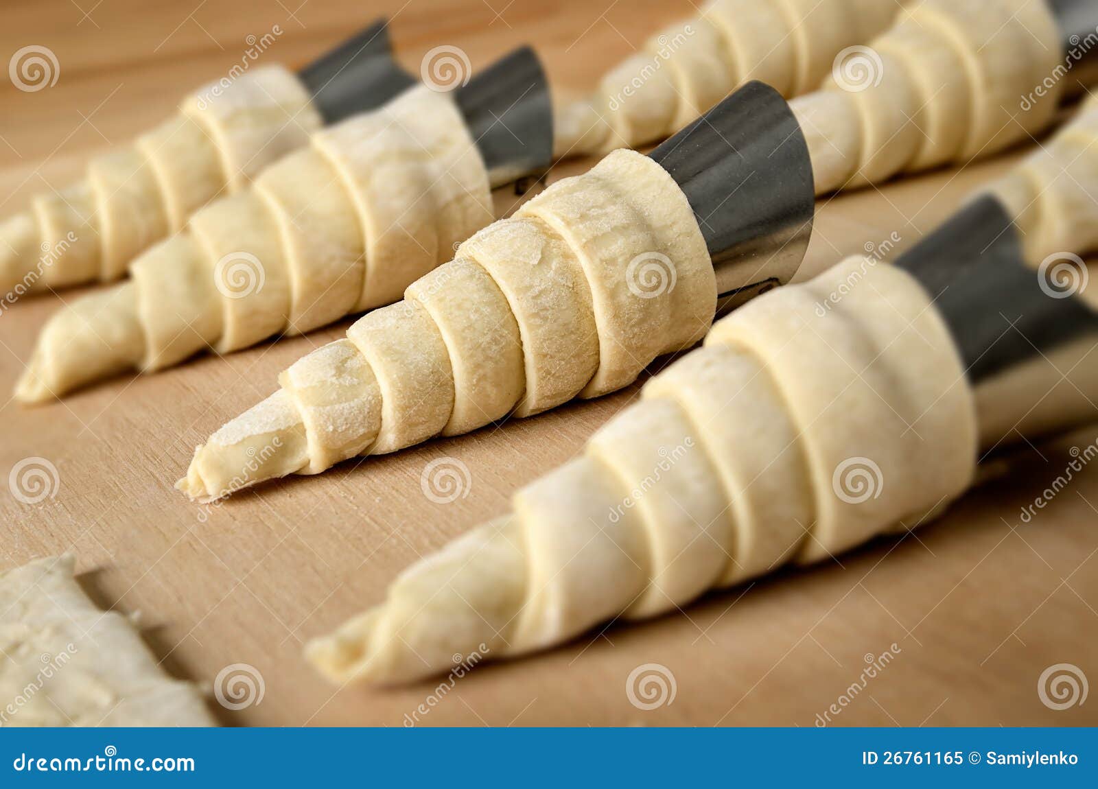 Dough cones stock image. Image of baking, shape, snack - 26761165